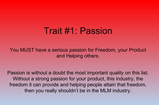 Attributes Of A Master Network Marketing (MLM) Prospector | ODP