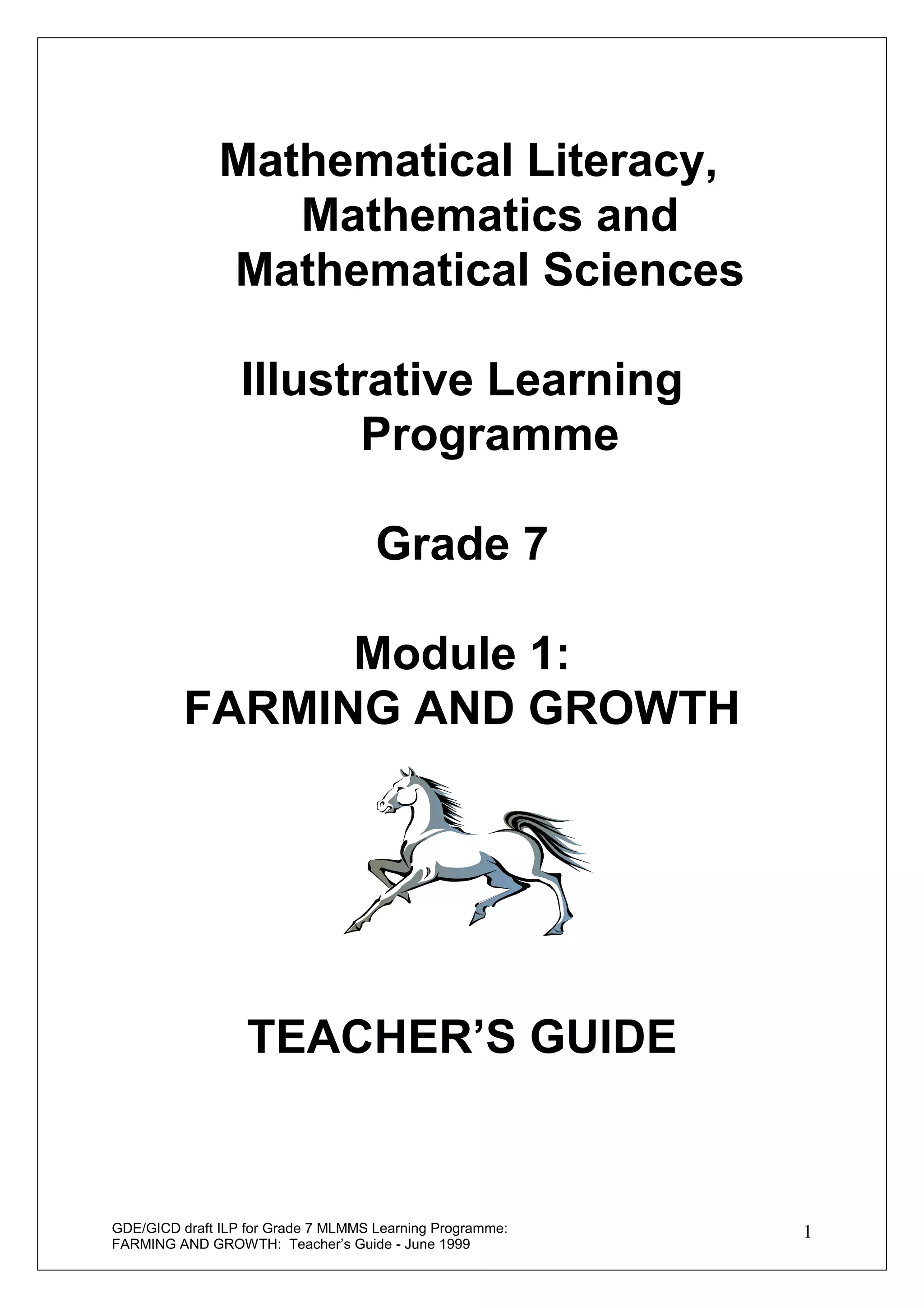 Mathematical Literacy, Mathematics, and Mathematical Sciences ...