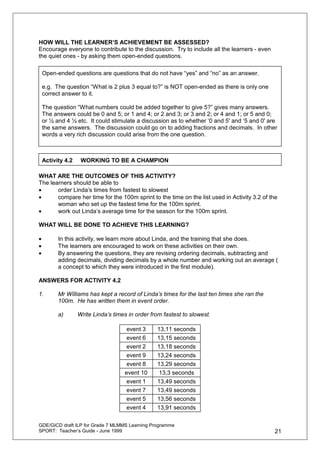 Mathematical Literacy, Mathematics and Mathematical Sciences ...