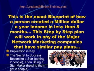Mlm network marketing duplication blueprint | PPT