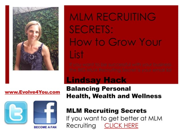 MLM Recruiting Secrets: How to Grow Your List | PPT