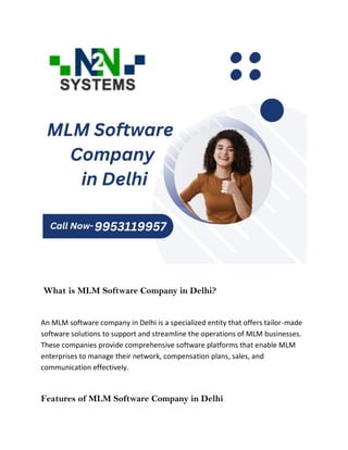 MLM Software Company in Delhi | PDF