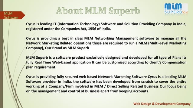 Mlm software development | PPT