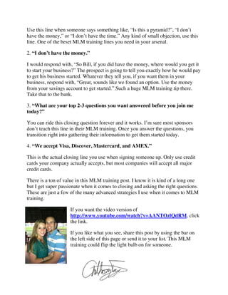 MLM Training: The Secret Success Blueprint | PDF
