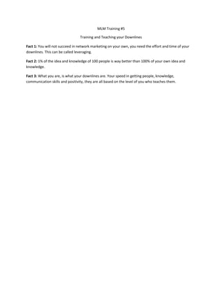 Mlm training #5 handout | DOC
