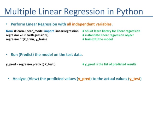 ML - Multiple Linear Regression | PPTX | Technology & Computing