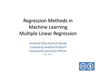 ML - Multiple Linear Regression | PPT