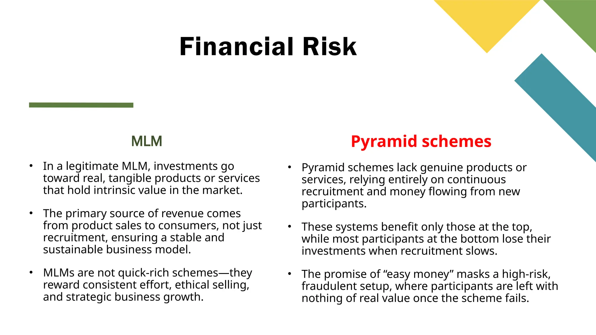 Comparing MLMs and Pyramid Schemes: What You Need to Know | PPTX