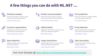 Machine Learning para devs com ML.NET