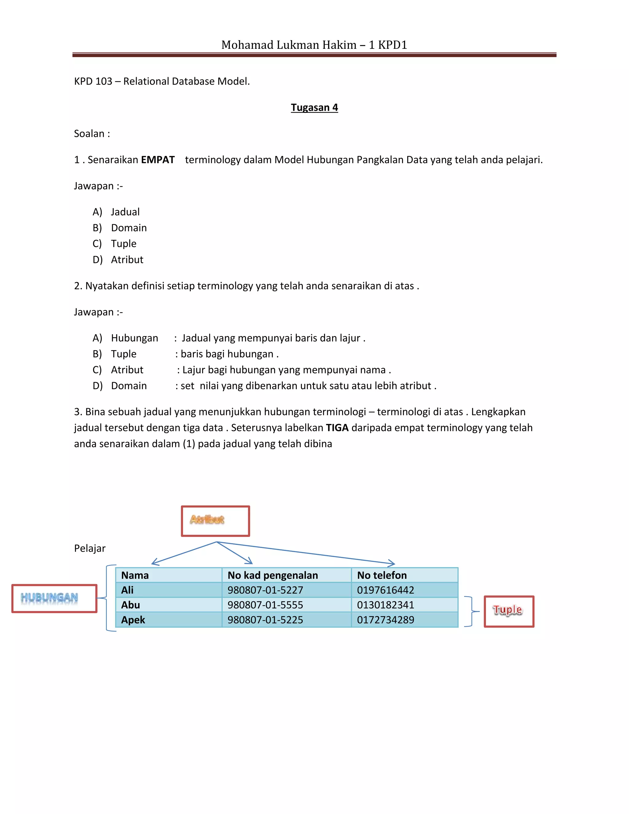 Relational Database Model | PDF