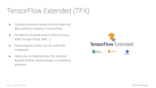 MLOps - Build pipelines with Tensor Flow Extended & Kubeflow | PPT