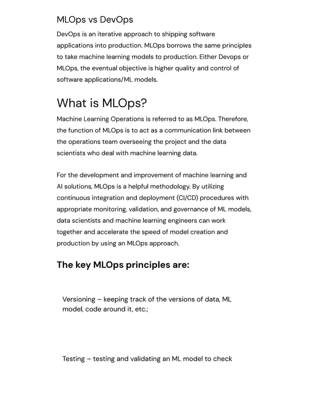 MLOps and ML Data pipeline Key Takeaways.pdf
