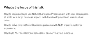 Natural Language Processing at Scale | PPT