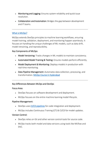 MLOps Training in India | Machine Learning Operations Training.pdf