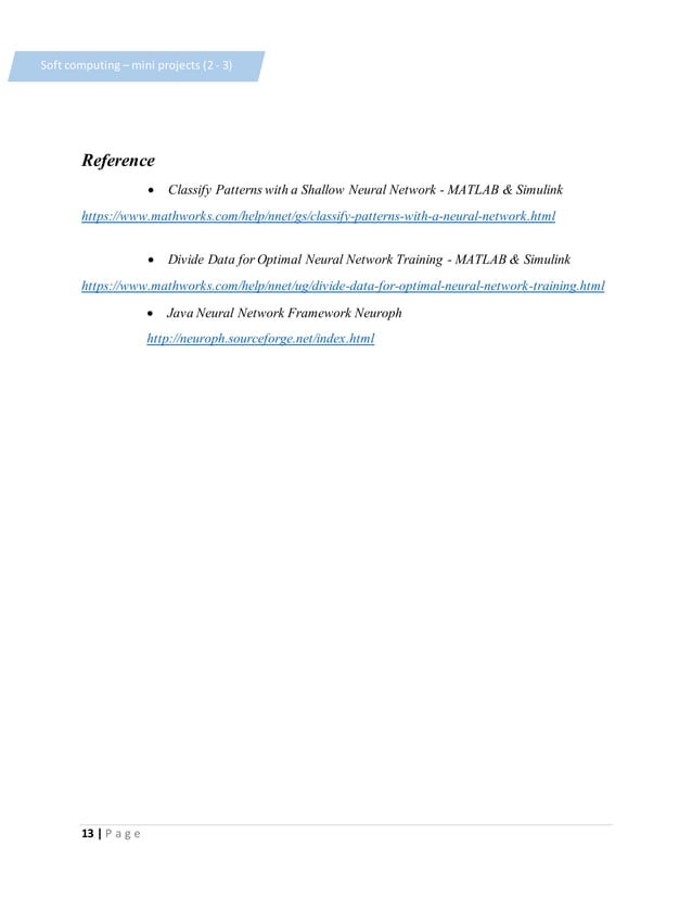 SVM & MLP on Matlab program | DOCX