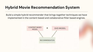 movie recommender system using vectorization and SVD tech | PPTX
