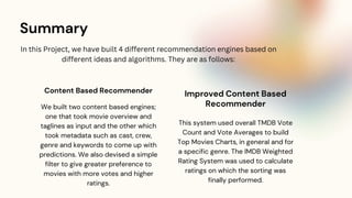movie recommender system using vectorization and SVD tech | PPTX