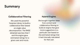 movie recommender system using vectorization and SVD tech | PPTX