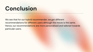 movie recommender system using vectorization and SVD tech | PPTX