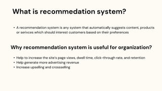 movie recommender system using vectorization and SVD tech | PPTX