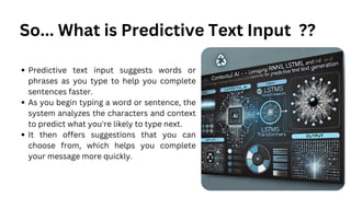 ML Project Presentation - Predictive text input generation | PDF