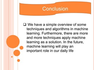 Machine Learning ppt | PPTX