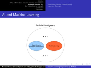 Machine Learning empowered by Python April2009 | PPT