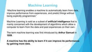 Machine Learning PPT BY RAVINDRA SINGH KUSHWAHA B.TECH(IT) CHAUDHARY ...