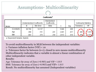 Multiple Linear Regression | PPTX | Heart and Cardiovascular Diseases | Diseases and Conditions
