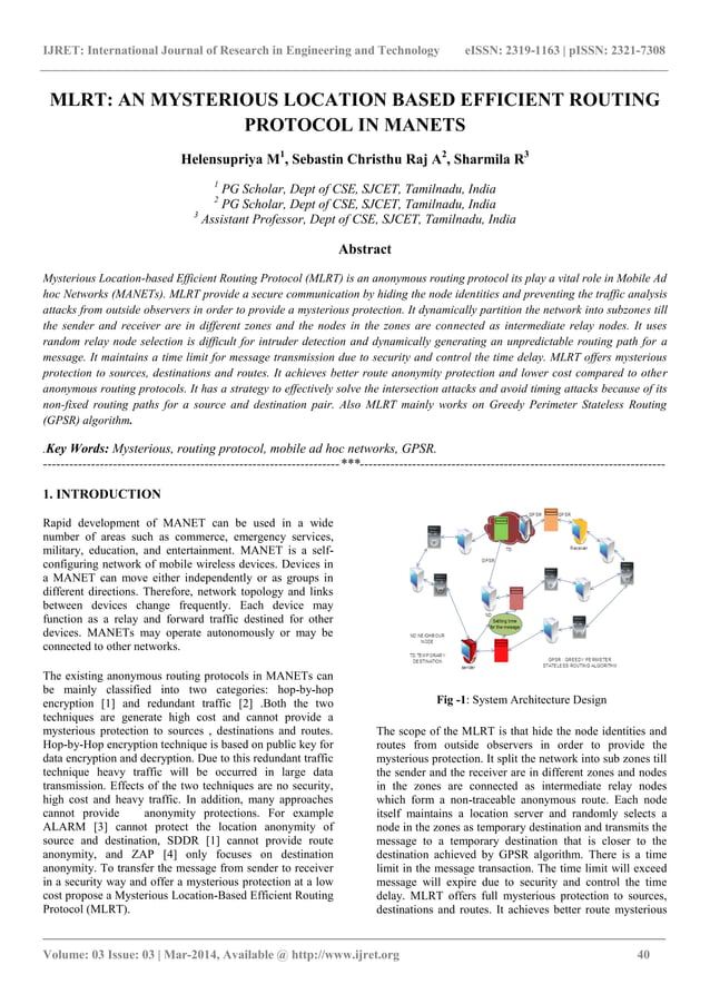 Mlrt An Mysterious Location Based Efficient Routing Protocol In Manets Pdf