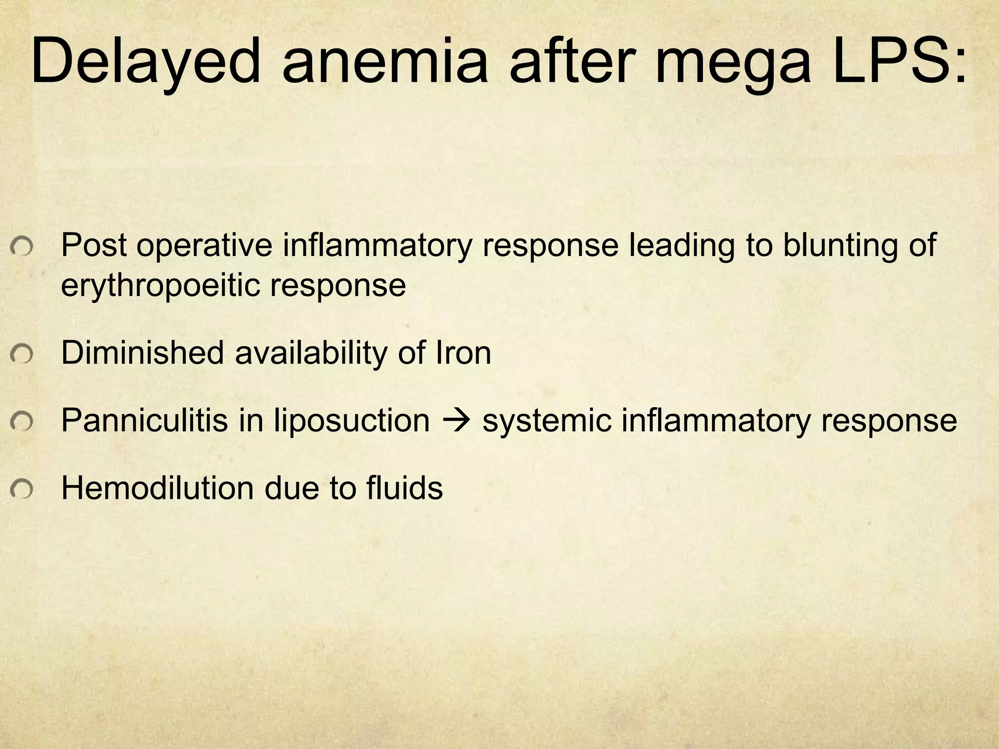 Anesthesia management for Mega liposuction. | PPTX