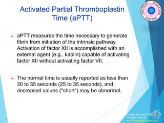 Hematology: Blood coagulation | PPTX