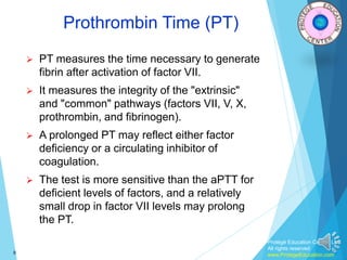 Hematology: Blood coagulation | PPTX
