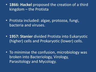 MLSC 417 HISTORY OF MICROBIOLOGY.ppt | Infectious Diseases | Diseases ...