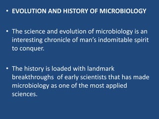 MLSC 417 HISTORY OF MICROBIOLOGY.ppt | Infectious Diseases | Diseases ...