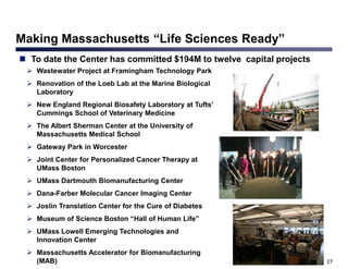 Massachusetts Life Sciences Center | PPTX