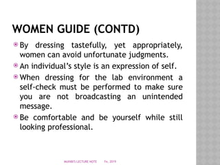 Medical Laboratory Science ETHICS & DRESSING.pptx