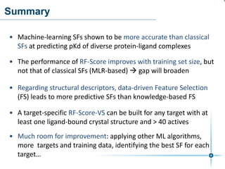 Machine-learning scoring functions for molecular docking | PPT