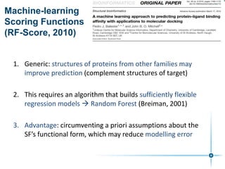 Machine-learning scoring functions for molecular docking | PPT