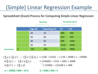 ML - Simple Linear Regression | PPTX