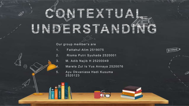 contextual understanding | PPTX | Education