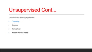 Machine Learning | PPTX