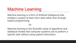 Machine Learning | PPTX