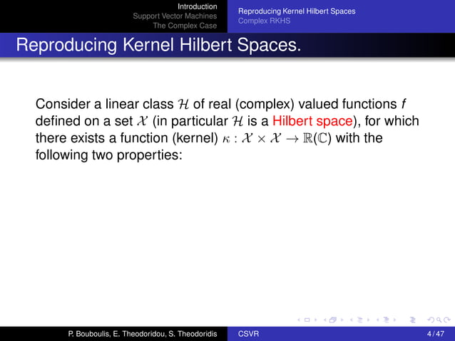 Complex Support Vector Machines For Quaternary Classification | PPT