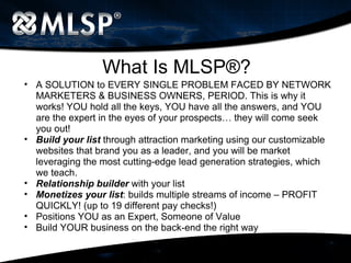 Mlsp Power Point | PPT