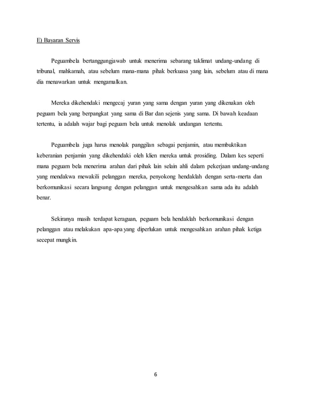 Liabiliti atau Kod etika Peguambela dan Peguamcara | DOCX