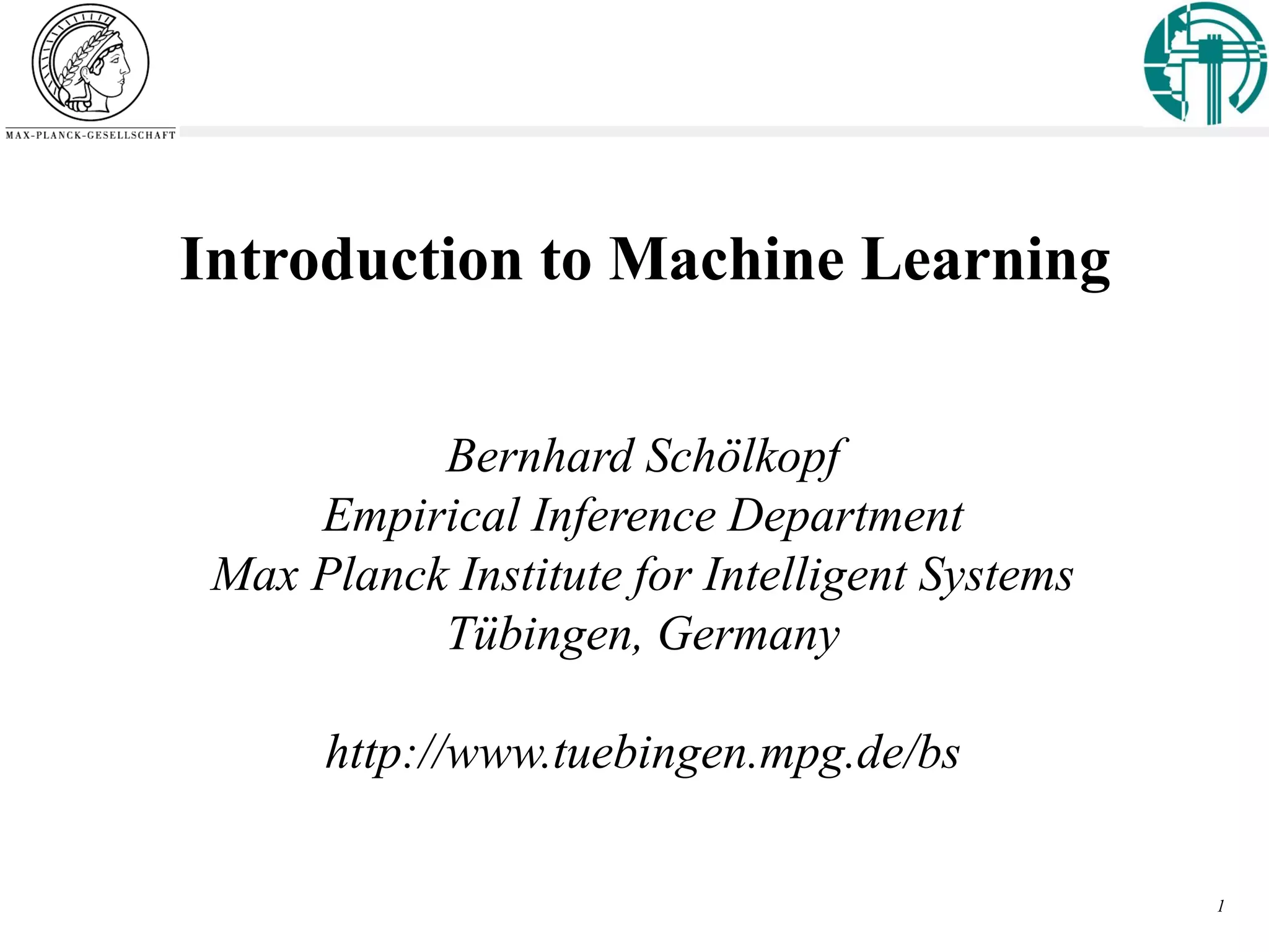 Introduction to Machine Learning | PDF
