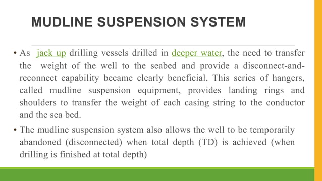 Mudline Suspension (MLS) | PPTX