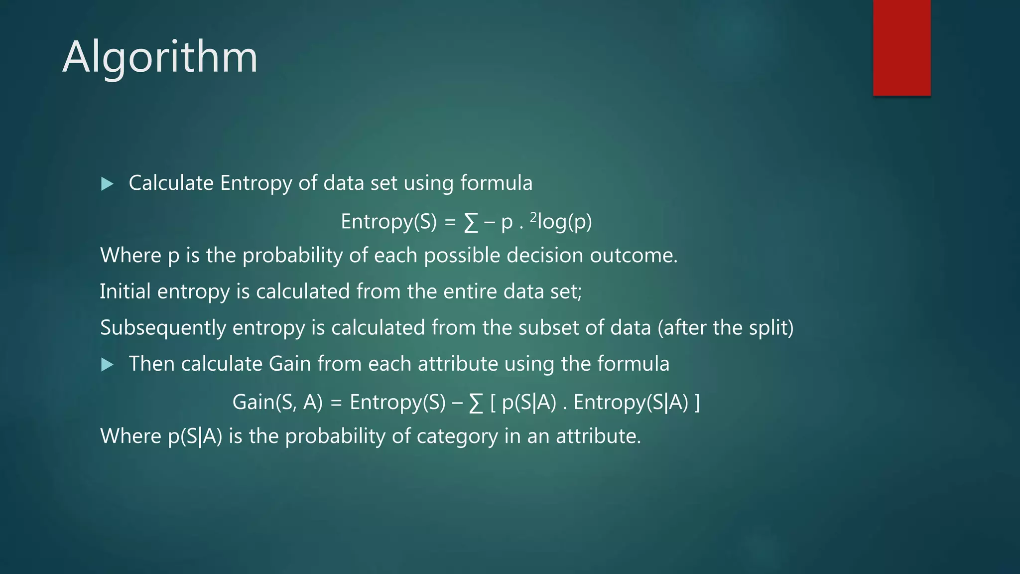 Ml study notes id3 | PPTX