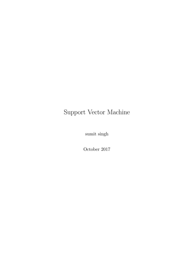 Supporting Vector Machine | PDF